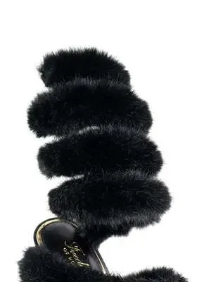Frederick's Of Hollywood Allure Fluffy Stiletto Sandal