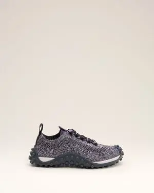 AMI Paris Grey Knit Mirage Sneakers Multicolor - Navy/ash Gray