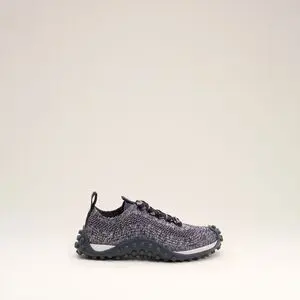 AMI Paris Grey Knit Mirage Sneakers Multicolor - Navy/ash Gray