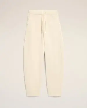 AMI Paris White Cotton Track Pants With Heritage Label White
