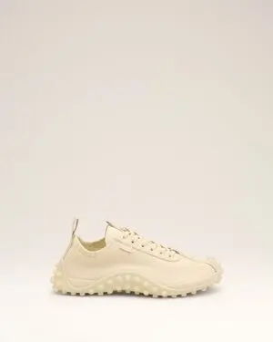 AMI Paris White Cow Leather Mirage Sneakers White - Ivory