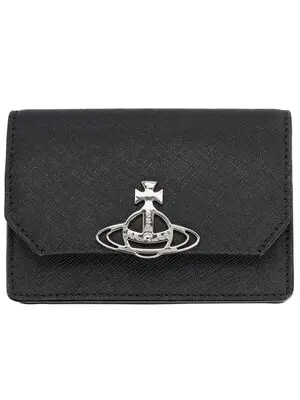 VIVIENNE WESTWOOD Portacarte Con Dettaglio Orb - Black