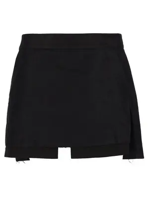 Rick Owens Fog Cutoff Mini Skirt