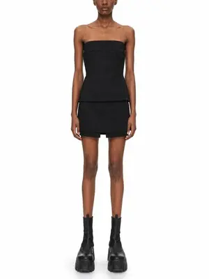 Rick Owens Fog Cutoff Mini Skirt