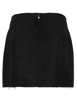 Rick Owens Fog Cutoff Mini Skirt