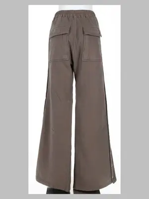 Rick Owens Wide Leg Snap Button Trousers