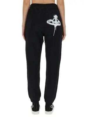 VIVIENNE WESTWOOD Jogging Pants With Spray Print Orb
