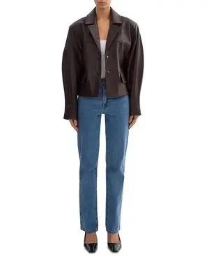 LAMARQUE Leather Belted Jacket