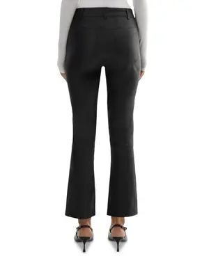 LAMARQUE Stretch Leather Crop Flare Pants
