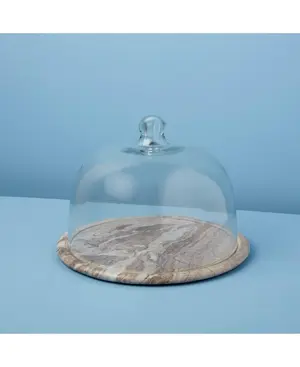 BE HOME Waterfall Marble Glass Cloche