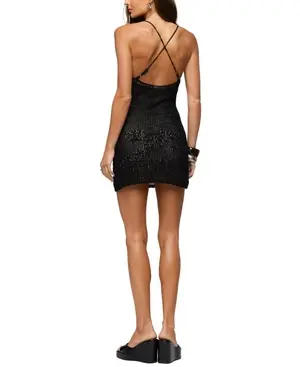 EDIKTED Karen Floral Knit Mini Dress