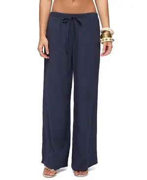 EDIKTED Viktoria Wide Leg Gauze Pants