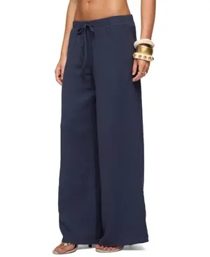 EDIKTED Viktoria Wide Leg Gauze Pants