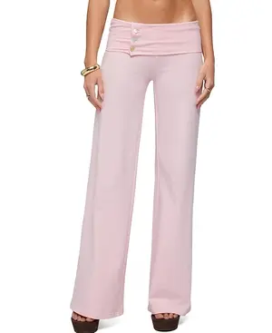 EDIKTED Poppy Foldover Wide Leg Pants