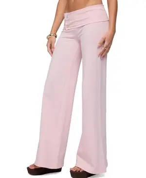 EDIKTED Poppy Foldover Wide Leg Pants