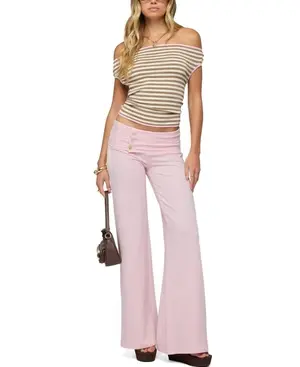 EDIKTED Poppy Foldover Wide Leg Pants