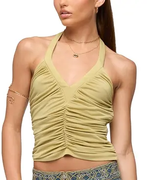 EDIKTED Ruched Halter Top