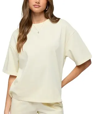 EDIKTED Cecilia Oversized Cotton T-shirt - Light-yellow