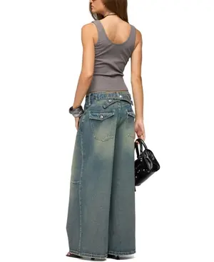 EDIKTED Beaded Fringe Ribbed Tank Top