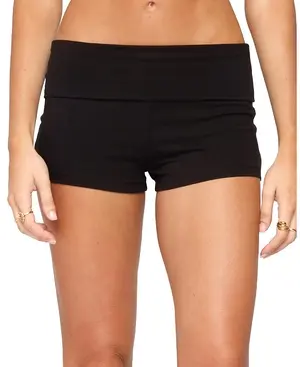 EDIKTED Marleaux Foldover Shorts - Black