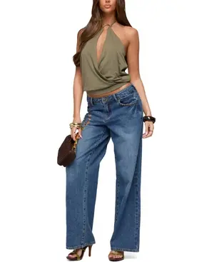 EDIKTED Metta Ring Cutout Halter Top