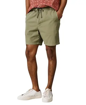 Aubin Allanby Cotton Drawstring Rugby Short - Khaki