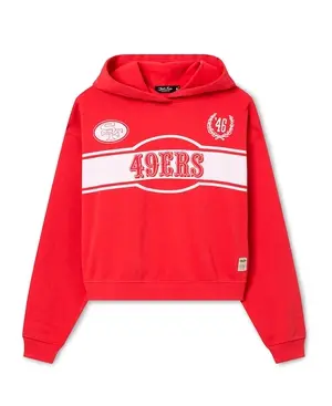 Junk Food Clothing San Francisco 49ers Oversized Crop Hoodie - Licorice