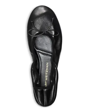 STUART WEITZMAN Nia Leather Ballet Flats - Black