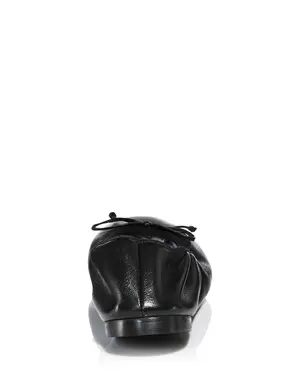 STUART WEITZMAN Nia Leather Ballet Flats - Black