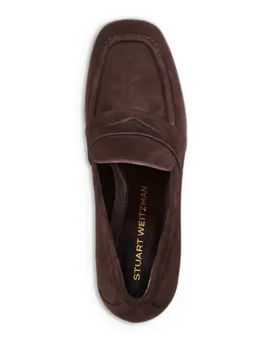STUART WEITZMAN Vera Loafer Suede Pumps