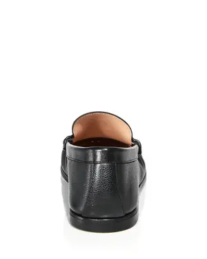 STUART WEITZMAN Spencer Leather Penny Loafers - Black