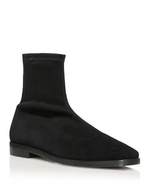 STUART WEITZMAN Staci Stretch Suede Ankle Boots
