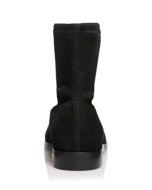 STUART WEITZMAN Staci Stretch Suede Ankle Boots
