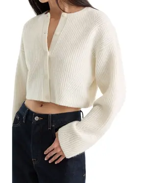 Good American The Chunky Knit Cardigan