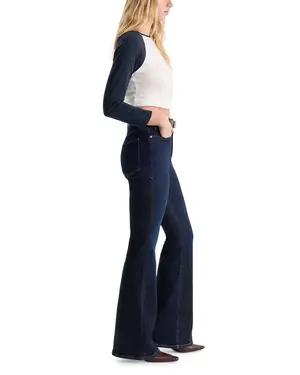 Good American Soft Tech Good Legs Flare Jeans In Indigo1308