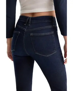 Good American Soft Tech Good Legs Flare Jeans In Indigo1308