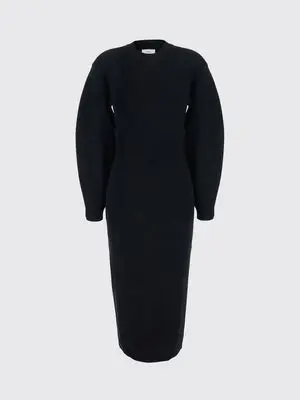Loulou De Saison Elena Viscose-blend Knit Midi Dress With Balloon Sleeves