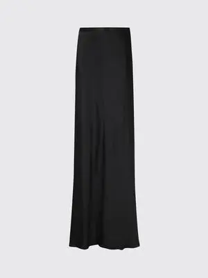 Alberta Ferretti High-waisted Satin Pencil Skirt With Asymmetrical Hem - Black