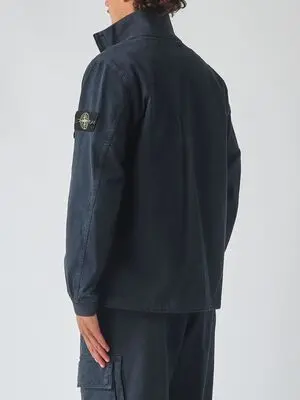 Stone Island Embroidered Shirt Jacket - Blue