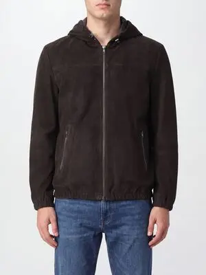 Herno Hooded Suede Leather Jacket