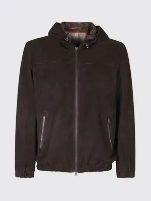 Herno Hooded Suede Leather Jacket