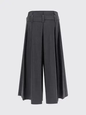 Brunello Cucinelli Cropped Wide-leg Pleated Wool Trousers