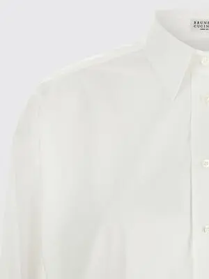 Brunello Cucinelli Cotton Shirt With Monili Decoration
