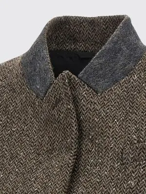 Brunello Cucinelli Chevron Wool Tailored Waistcoat With Belt