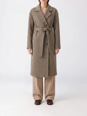 Brunello Cucinelli Brunello Cucinelli Chevron Wool Coat Camel