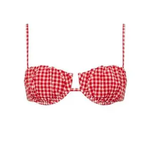 MONTCE Micro Gingham Petal Bikini Top