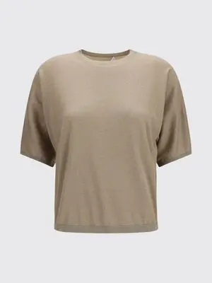 Brunello Cucinelli Relaxed Fit Cashmere And Silk Crewneck Jumper - Brown
