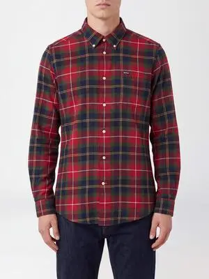 Barbour Slim Fit Check Cotton Shirt With Button-down Collar - Red