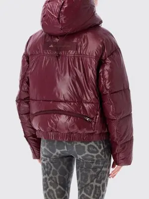 Adidas By Stella McCartney Short Hooded Puffer Jacket In Recycled Nylon