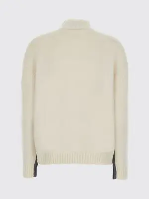 SEMICOUTURE Ribbed High Neck Sweater With Pocket Detail